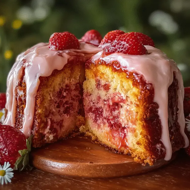 Strawberry Honeybun Cake with Strawberry Cream Icing – iymarecipes