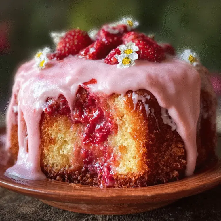 Strawberry Honeybun Cake with Strawberry Cream Icing – iymarecipes